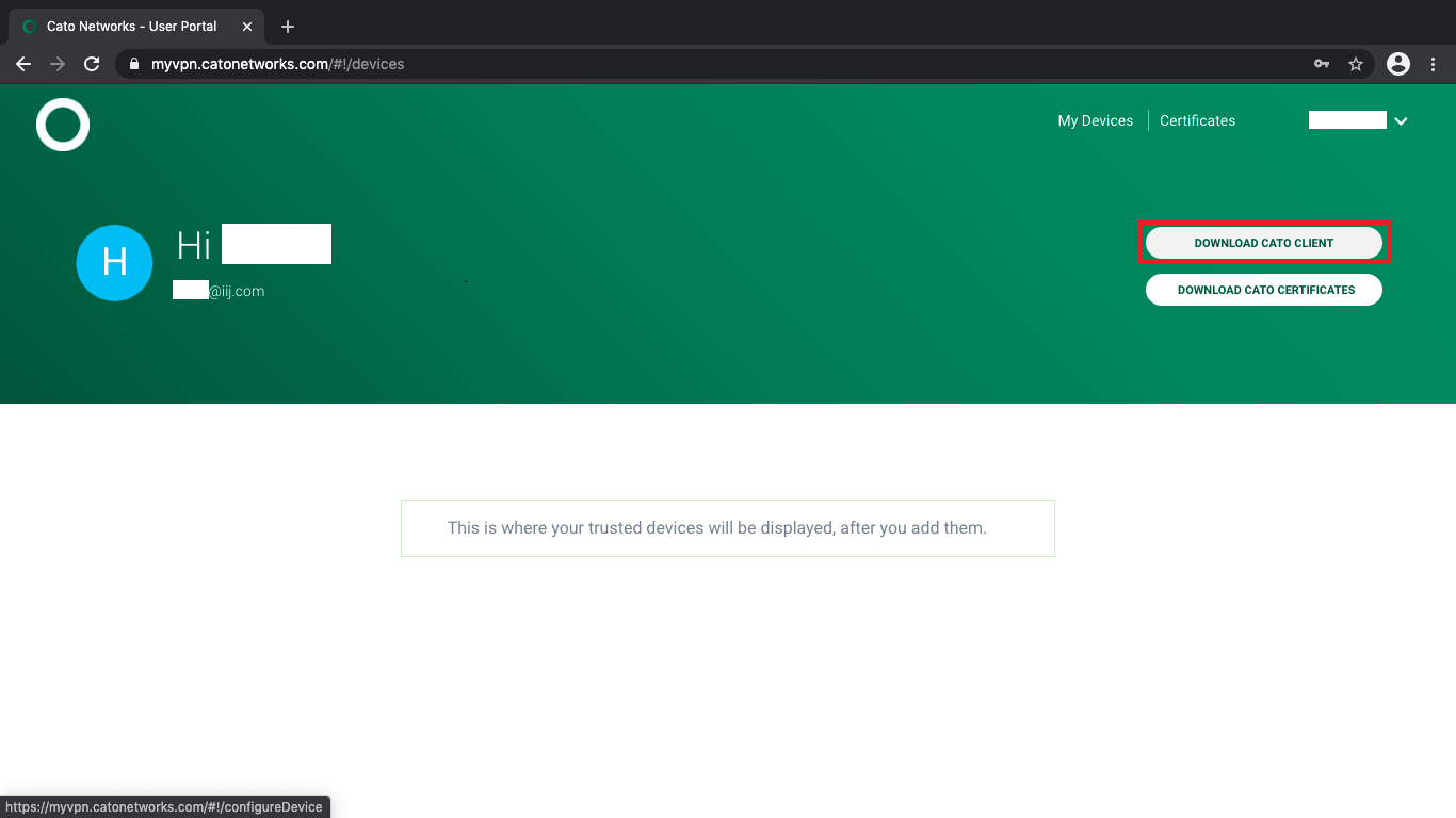 How to install Cato VPN Client for Mac – IIJ America Inc